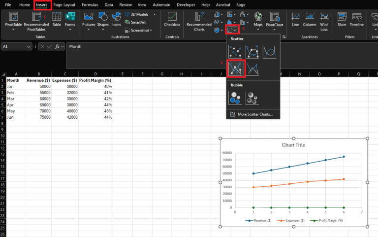 How to Add a Third Axis in Excel with a Chart or Graph - Clarified Potential